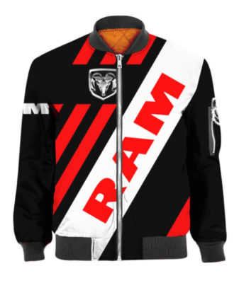 BOMBER JACKET DODGE RAM, RAM 3D SPRING AUTUMN, MENS CASUAL JACKET EL58 ...